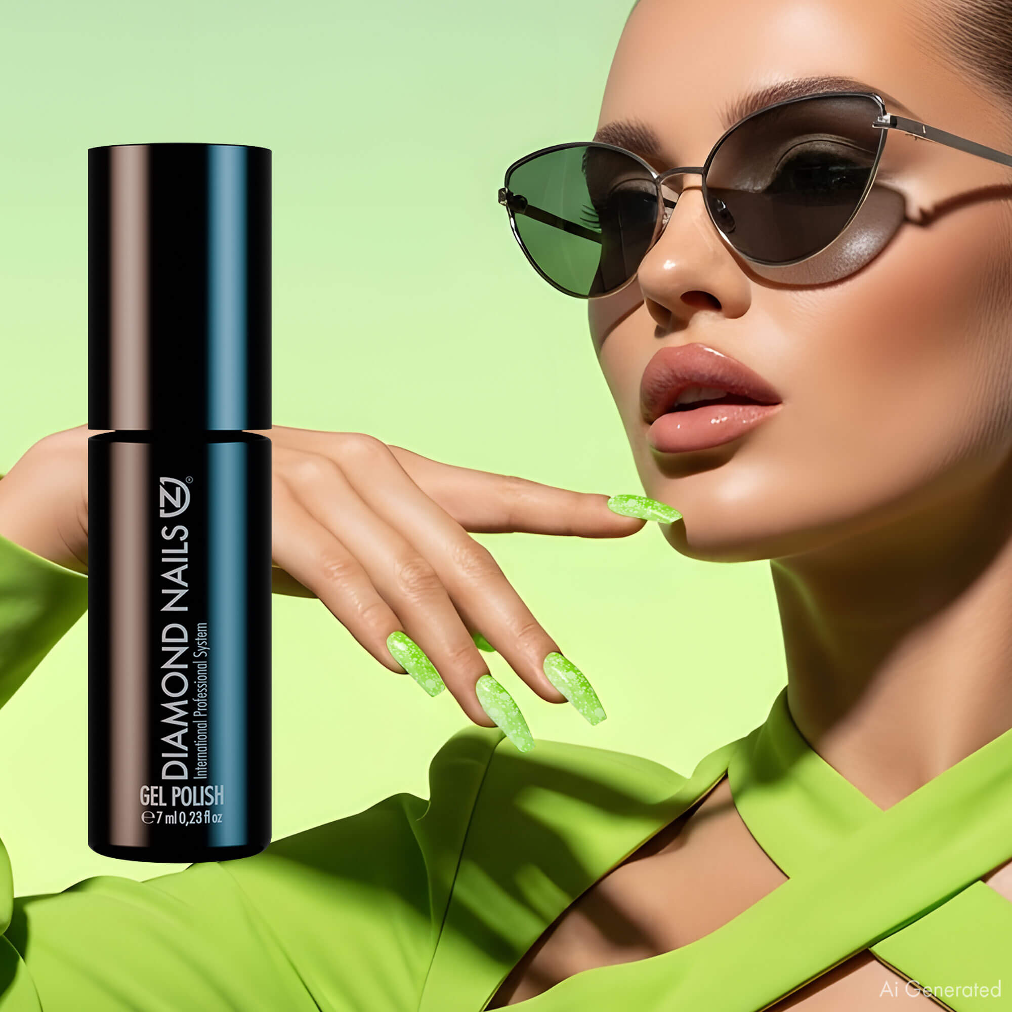 Gel Esmalte Amarillo Fiesta con Partículas Vibrante HEMA Fre